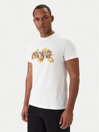 Versace Jeans Couture T-Shirt 80GAHE02 CJ00E Wei&szlig; Regular Fit