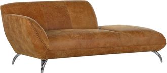 Loftscape home24 Recamiere Astley Braun/Cognac Echtleder 200 x 83 x 100cm Armlehne davorstehend links Modern