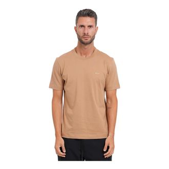 HUGO BOSS Homme, Tops, Beige, Taille: 5XL T-shirt en coton avec logo