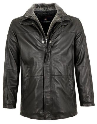 Redpoint Lederjacke Redpoint - Herren Lederjacke Longjacke Lammnappa schwarz