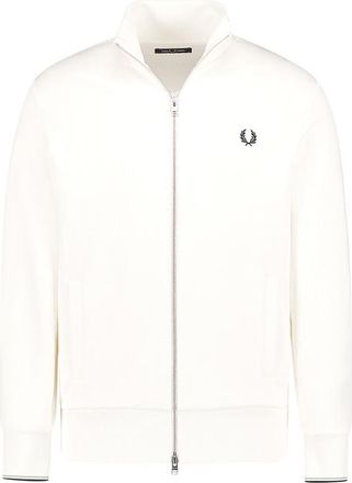 Fred Perry Herren Sweatjacke beige Baumwolle unifarben