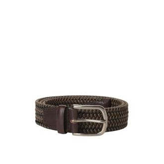 Orciani Stretchg&uuml;rtel Range Elast aus Baumwolle und Leder - - Accessories - Herren - Braun - 95 CM