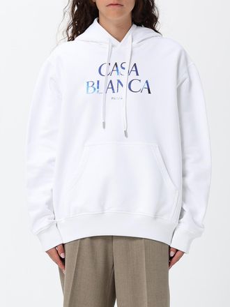 Casablanca Sweat &agrave; capuche oversize en coton biologique avec logo imprim&eacute;