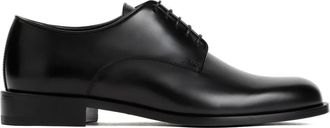 Giorgio Armani Black Bull Leather Laced Shoes - Gr. 11 - in Schwarz