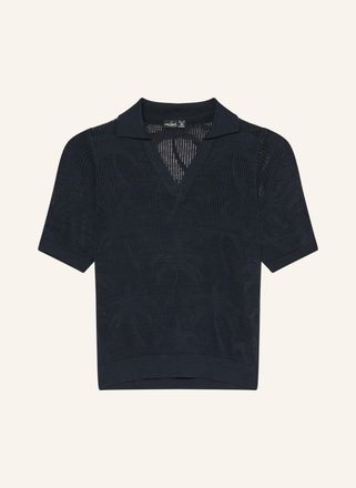 van Laack Van Laack Strick-Poloshirt Vl-Saidas-Xx Mit Leinen blau