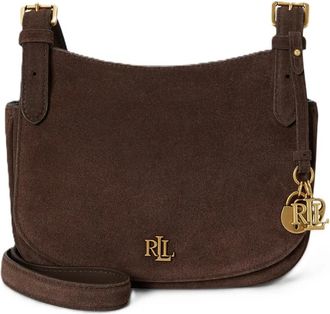 Ralph Lauren Sac bandouli&egrave;re moyen Marcy - Femme - Sacs - Brun - Taille: ONE Size