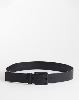 HUGO BOSS HUGO - Gionio - Ceinture en cuir - Noir