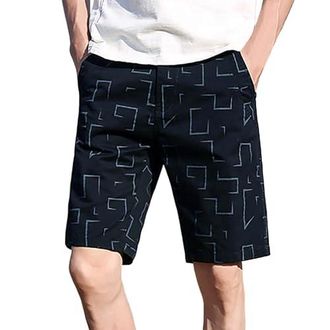 Generic Pantalon cargo pour homme 2026 - Short d&eacute;t&eacute; d&eacute;contract&eacute; avec motif imprim&eacute; &eacute;l&eacute;gant - V&ecirc;tements dext&eacute;rieur &agrave; jambes droites, Noir, 44