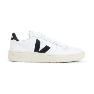 Veja V-10 Leather White Black - - Shoes - Herren - Wei&szlig; - 40 EU