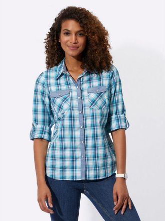 Witt Klassische Bluse Karo-Bluse Langarm
