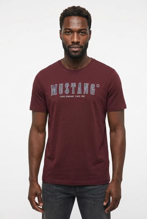 Mustang T-Shirt MUSTANG MU-Alex, Herren, Gr. XXL, port royal, Jersey, Obermaterial: 100% Baumwolle, bedruckt, regular fit normal, Rundhals, Shirts T-Shirt, pl