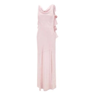 Rotate Maxi Wasserfall Kleid - - Dresses - Damen - Rosa - M