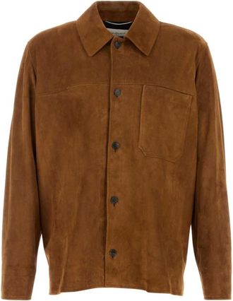 Saint Laurent Surchemise Poche Pla - - Jackets - Herren - Braun - XL
