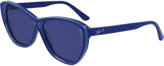 Karl Lagerfeld Femme, Accessoires, Bleu, Taille: ONE Size Kl6103S-407 Lunettes de soleil