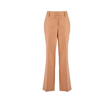 Nenette Braune Woll Straight Cut Hose - - Trousers - Damen - Braun - M