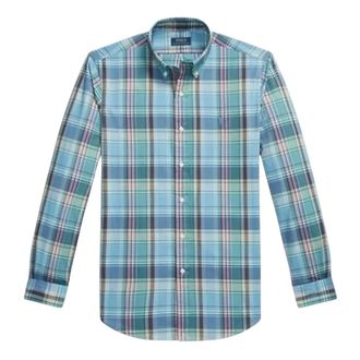 Polo Ralph Lauren Homme, Chemises, Multicolore, Taille: XL Camicia in popeline scozzese Custom-Fit