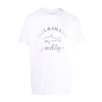 Paul & Shark 010 Baumwoll-T-Shirt - - Tops - Herren - Wei&szlig; - 2XL