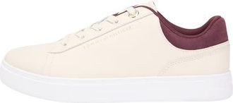 Tommy Hilfiger Femme Casual Cupsole Sneaker Fw0Fw09020 Bas, Beige (Soft Cream/Marzemino), 38 EU