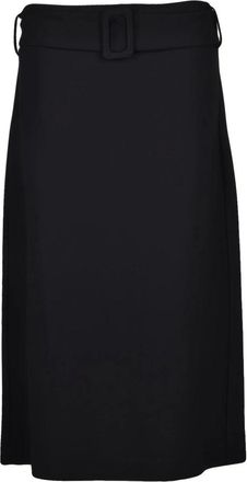 P.A.R.O.S.H. P.a.r.o.s.h., Femme, Jupes, Noir, Taille: 40 FR Long Flared Skirt