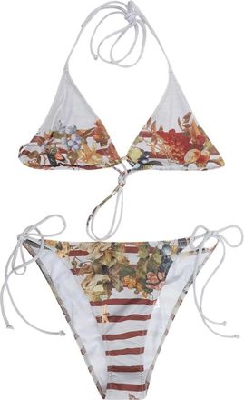 Jean Paul Gaultier Femme, Maillots de bain, Multicolore, Taille: 40 FR Printed Marini&egrave;re Bikini Set