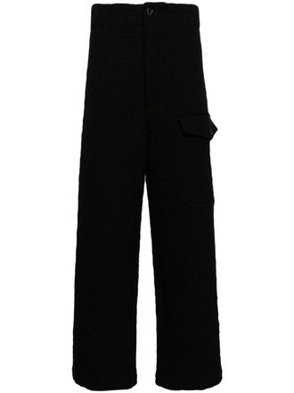 Uma Wang pantalon court à design matelassé - Noir