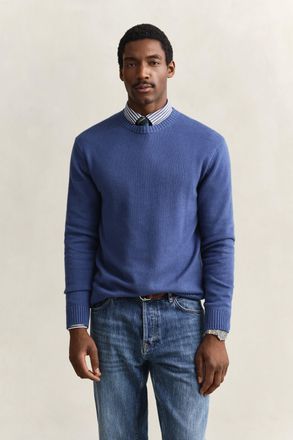 GANT Herren Rundhalspullover aus Baumwollgemisch (XXXL) VINTAGE Blau