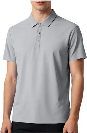 Generic Chemises de golf l&eacute;g&egrave;res et classiques pour homme - Col rabattu - Couleur unie - Ample - Confortable - Respirant - D&eacute;contract&eacute; - Manches courtes - Pou