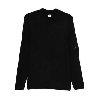 C.P. Company Full Rib Rundhals-Pullover - - Knitwear - Herren - Schwarzk - 2XL