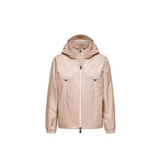Moncler Moncler Doudoune Courte &Agrave; Capuche Windstopper Fergana, Femme, Rose, Taille: 0