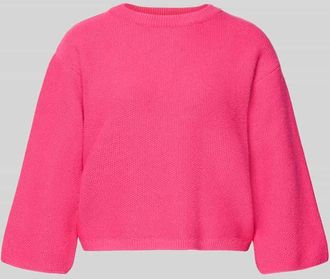 More & More Oversized Strickpullover aus Viskose-Mix mit Stehkragen