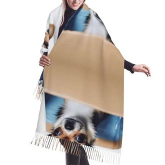 Generic Chien Dans La Bo&icirc;te Femme Etole Longue Ch&acirc;le Wrap Douce &Eacute;charpe Pour Mariage Hiver Automne Soir&eacute;e