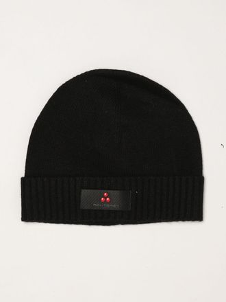 Peuterey Bonnet beanie en m&eacute;lange de laine et cachemire avec revers et patch logo