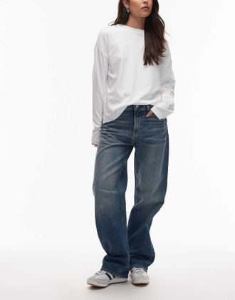 Calvin Klein Jeans Jean droit style ann&eacute;es 90 - Bleu sabl&eacute;