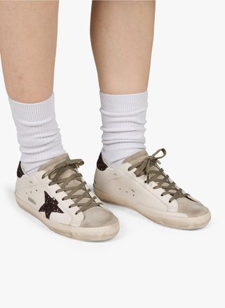 Golden Goose Baskets avec &eacute;toile en cuir m&eacute;lang&eacute;