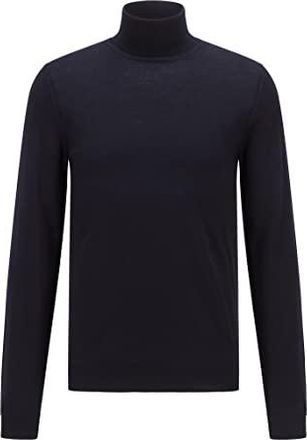 BOSS Hommes Musso-P Pull &agrave; col chemin&eacute;e en Laine m&eacute;rinos Italienne Extra Fine