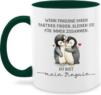 Shirtracer Tasse Tassen 325ml - Wenn Pinguine ihren Partner finden bleiben sie f&uuml;r immer zusammen I Partner Geschenke Valentinstag Geschenke P&auml;rchen Jahrestag Ge