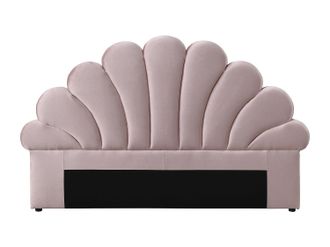 Vente-Unique Muschelkopfteil - 160 cm - Samt - Rosa - Moana