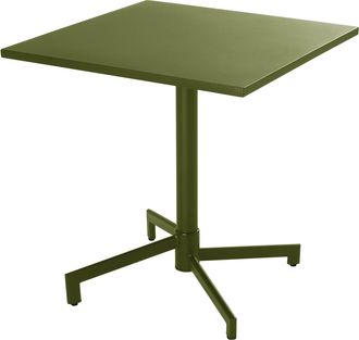 Oviala Palavas Gartentisch, quadratisch, mit klappbarer Platte, Khakigrün