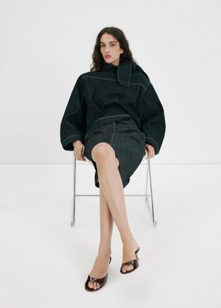 Mango Sandale mit Kitten-Absatz schokolade - Damen - 35 - MANGO