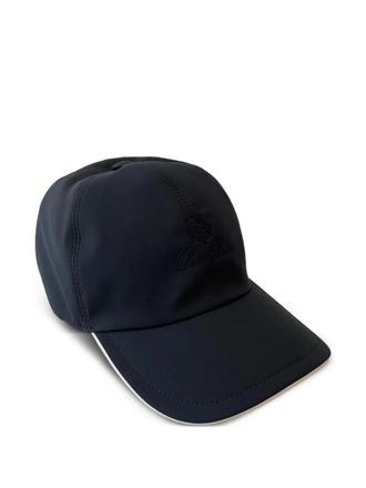 Loro Piana casquette &agrave; logo brod&eacute; - Bleu