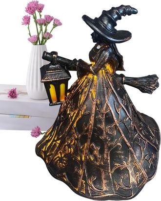 Generic Halloween-Hexen-Dekoration - Tischdekoration, leuchtende Dekoration, UV-beständig, Konstruktion aus Kunstharz, gruseliges Design | Veranda, Küche, Ras