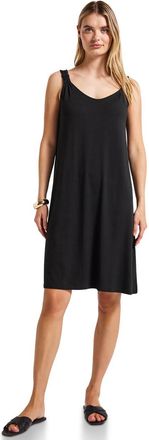 Street One Damen A144567 Kleid mit Knotendetail, Schwarz, 38
