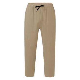 Generic Pantalon d&eacute;t&eacute; long en lin pour homme - Pantalon de loisirs - Pantalon de plage surdimensionn&eacute; avec taille &eacute;lastique - Pantalon en lin - Grandes taille