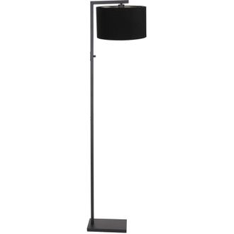 Steinhauer Stehlampe - Stang - schwarz - leinen metall stoff - - Steinhauer