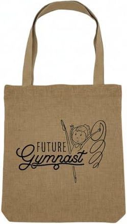 Fabulous Sac Shopping Tote Bag Aspect Lin - Future Gymnast Sport Passion - Sac de Courses Toile Epaisse 360g Beige Naturel Cabas Port&eacute; Epaule Solide Imprim&eacute; en