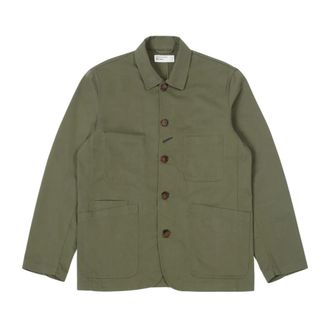 Universal Works Twill Bakers Jacket - - Jackets - Herren - Gr&uuml;n - S