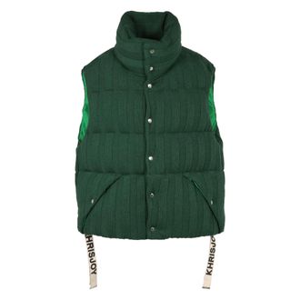 Khrisjoy Homme, Vestes, Vert, Taille: S Bodywarmer matelass&eacute; en maille bouffante