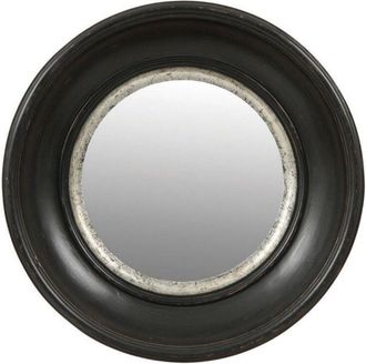 Décoration d'Autrefois Miroir rond - Résine - Noir - Interiors