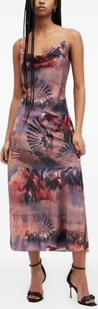 AllSaints Hadley Camisole-Kleid mit Pferde-Print - Violett