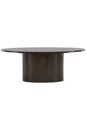 Livetastic Couchtisch, Mokka, Holzwerkstoff, oval, zylindrisch, 55x45x120 cm, Wohnzimmer, Wohnzimmertische, Couchtische